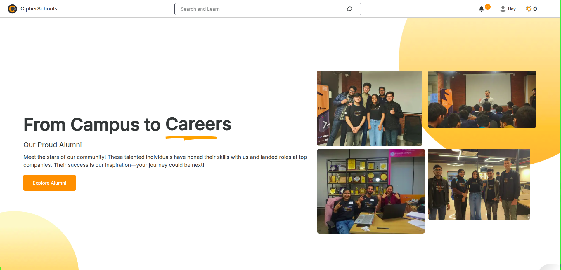 Connect with the CipherSchools Alumni Network